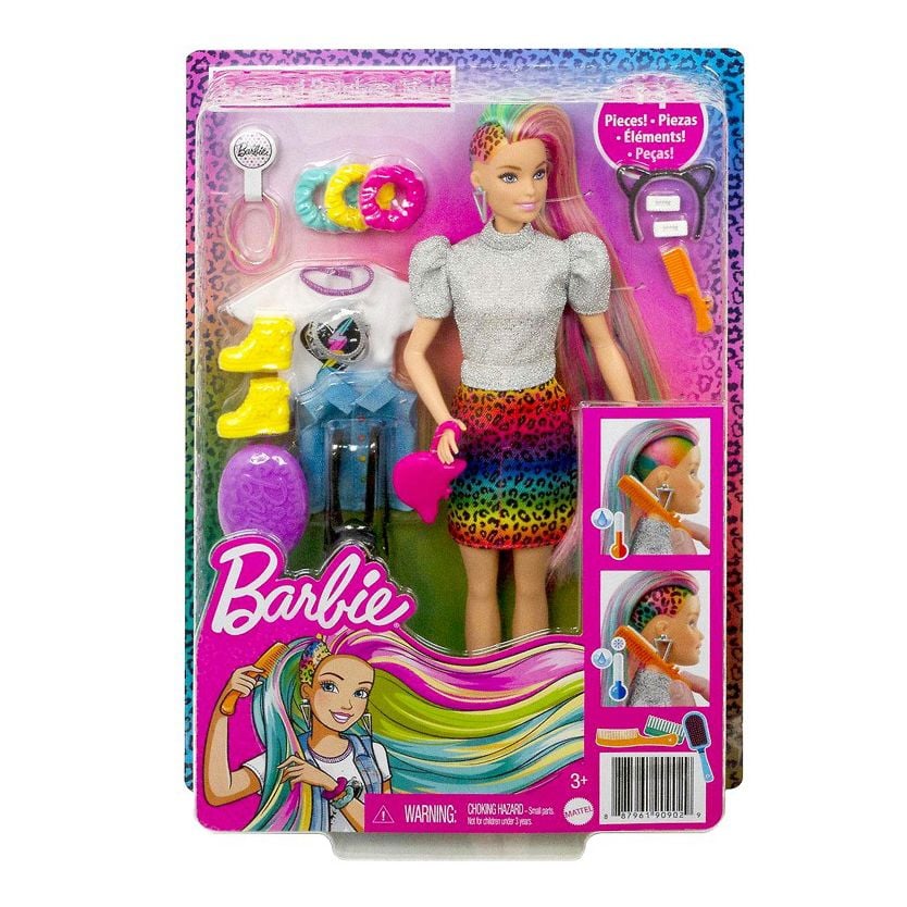 BARBIE LEOPARD RAINBOW HAIR FEATURE DOLL [GRN81] – The Fun Factory