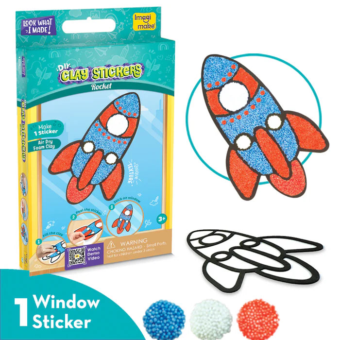 CLAY STICKERS - ROCKET [IMAG0005] – The Fun Factory